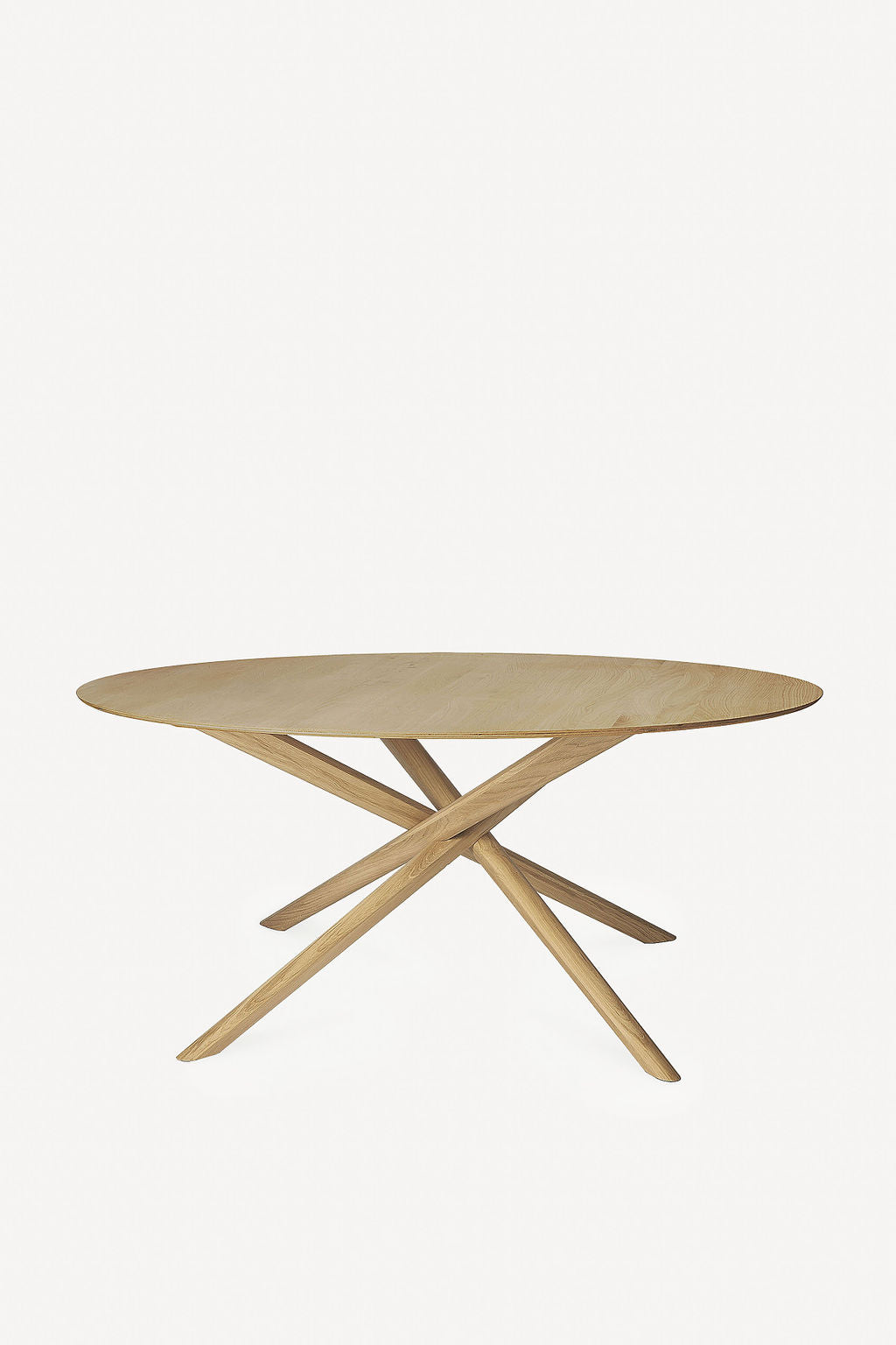 Ethnicraft Oak Mikado Round Dining Table Natural Oak