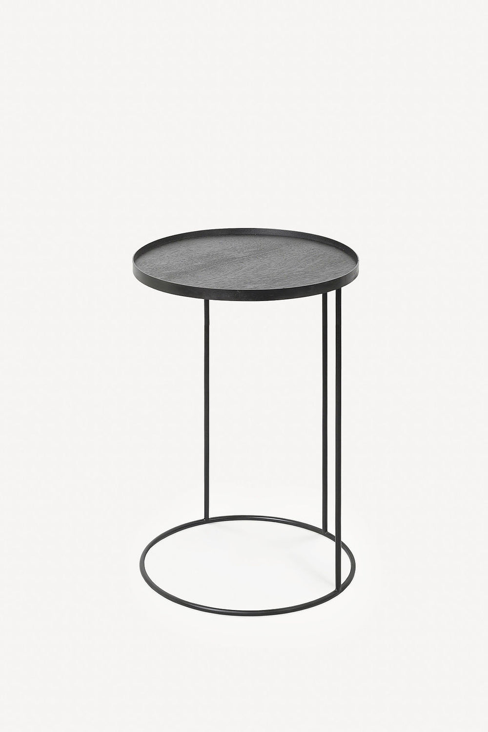 Ethnicraft Tray Round Side Table in Black