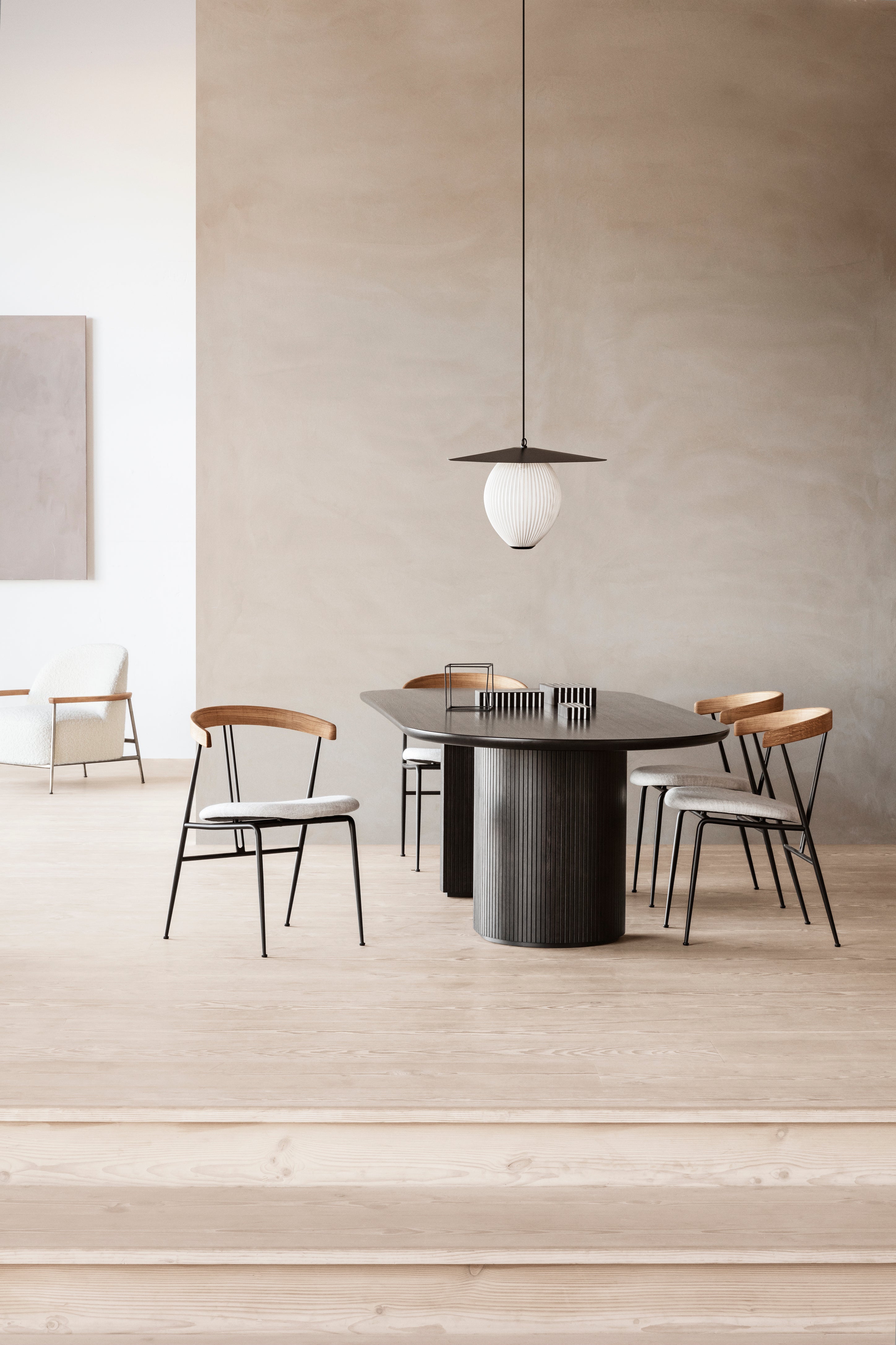 Moon Dining Table - Elliptical Black Stained – Hygge Life