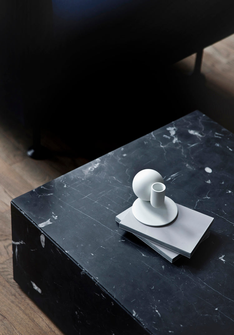 Plinth Marble Tables - Black Marble – Hygge Life