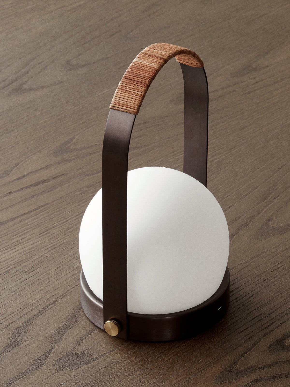 Carrie LED Lamp - Bronzed Brass / Leather Handle – Hygge Life